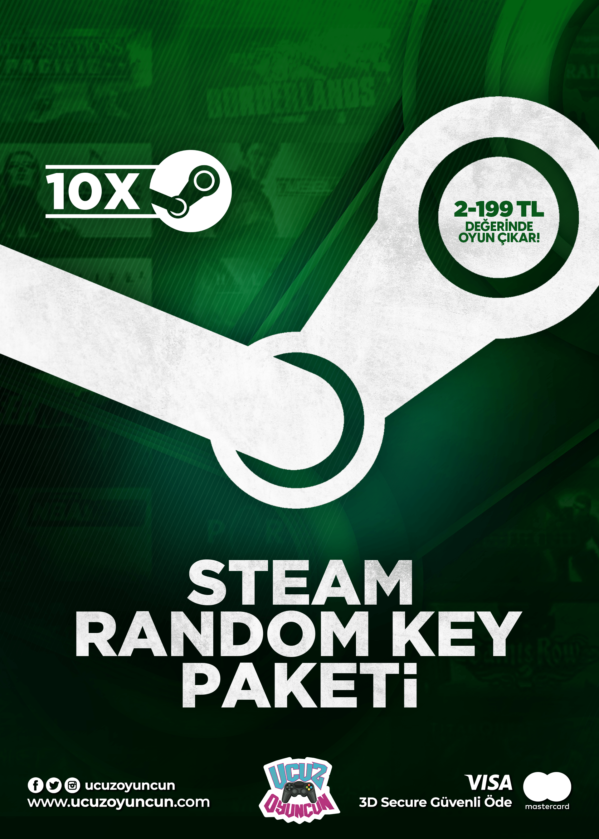 10x Steam Random Key